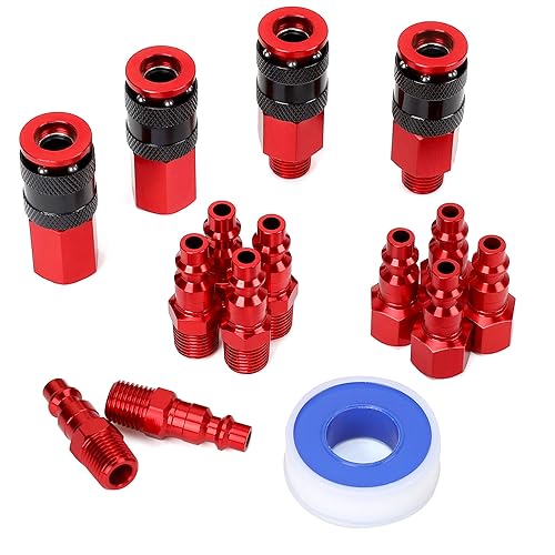 FYPower 15 Pieces 1/4" NPT Air Coupler and Plug Kit, Quick Connect Air ...