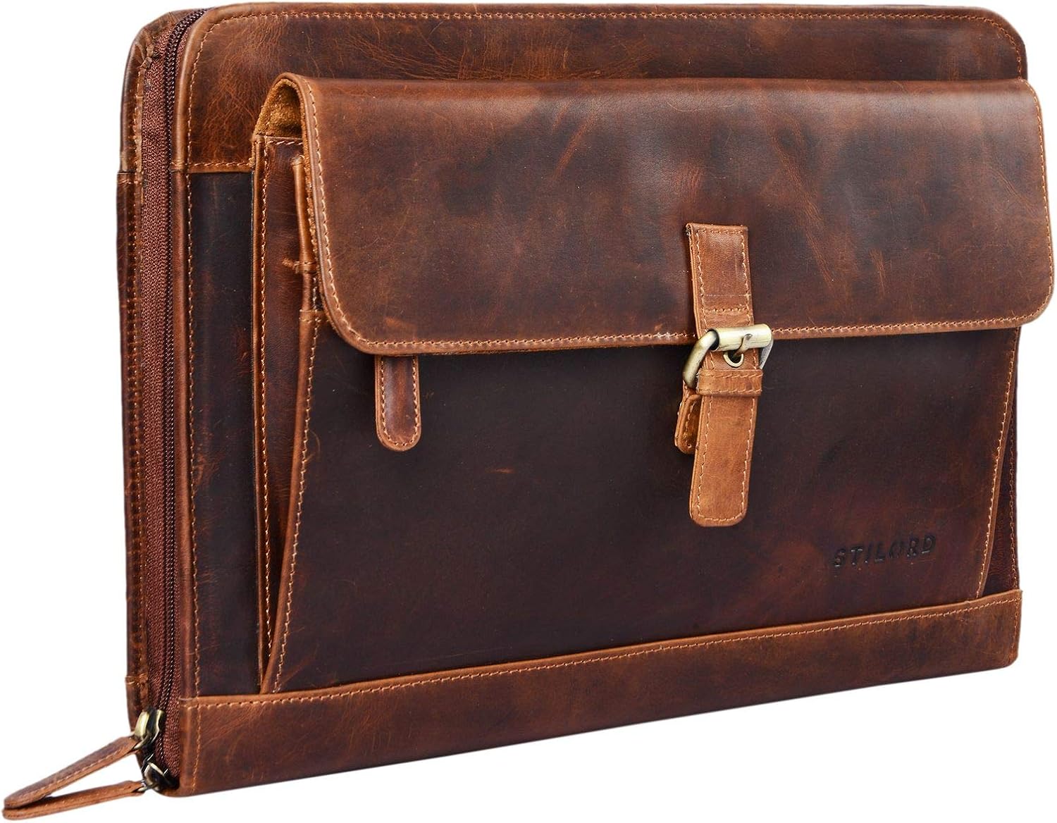 STILORD 'Emilius' Carpeta ejecutiva o de conferencias de Piel para tamaño DIN A4 Portadocumentos ...
