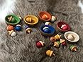 Amazon.com: Wooden Acorns Counting & Sorting Kit - Unfinished Wood Set ...