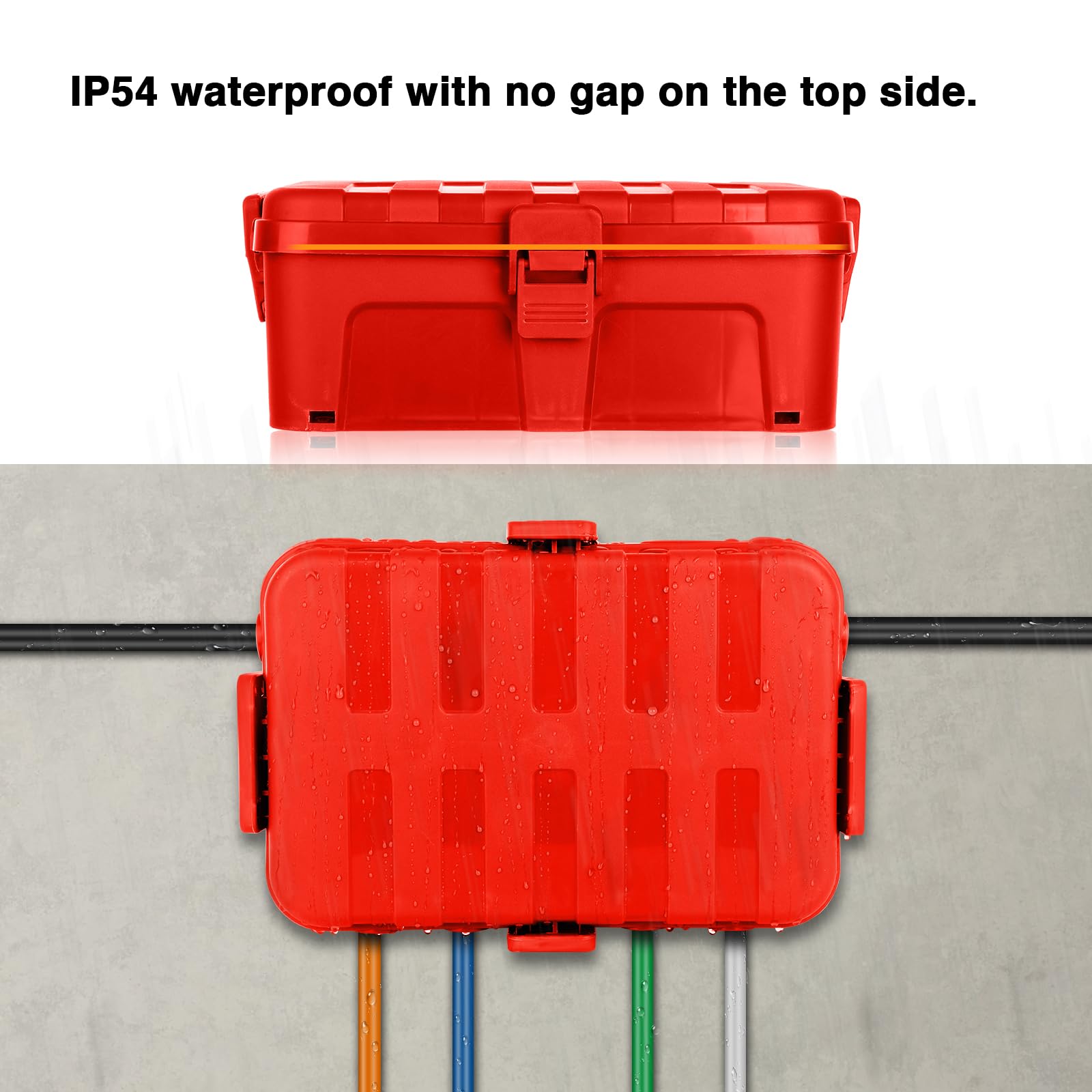 Flemoon Large Outdoor Electrical Box (12.5 X 8.5 X 5 Inch), IP54 Waterproof Outdoor Extension ...