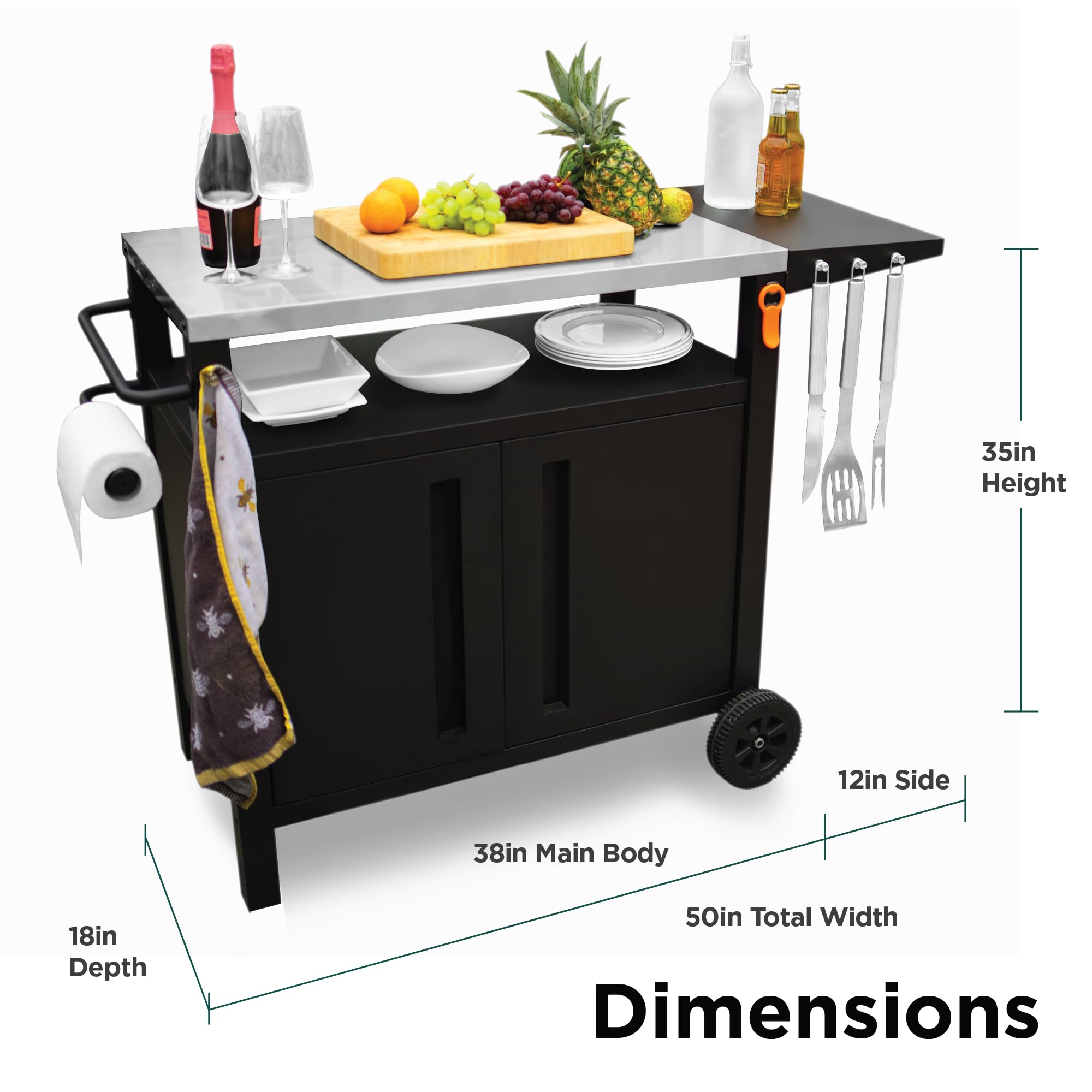 Mua EMBERLI XL Grill Cart Outdoor with Storage - Modular BBQ Cart, Bar ...