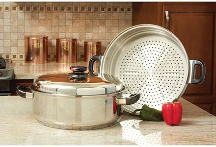 Amazon.com: Precise Heat Surgical Stainless-Steel Oversized Skillet ...