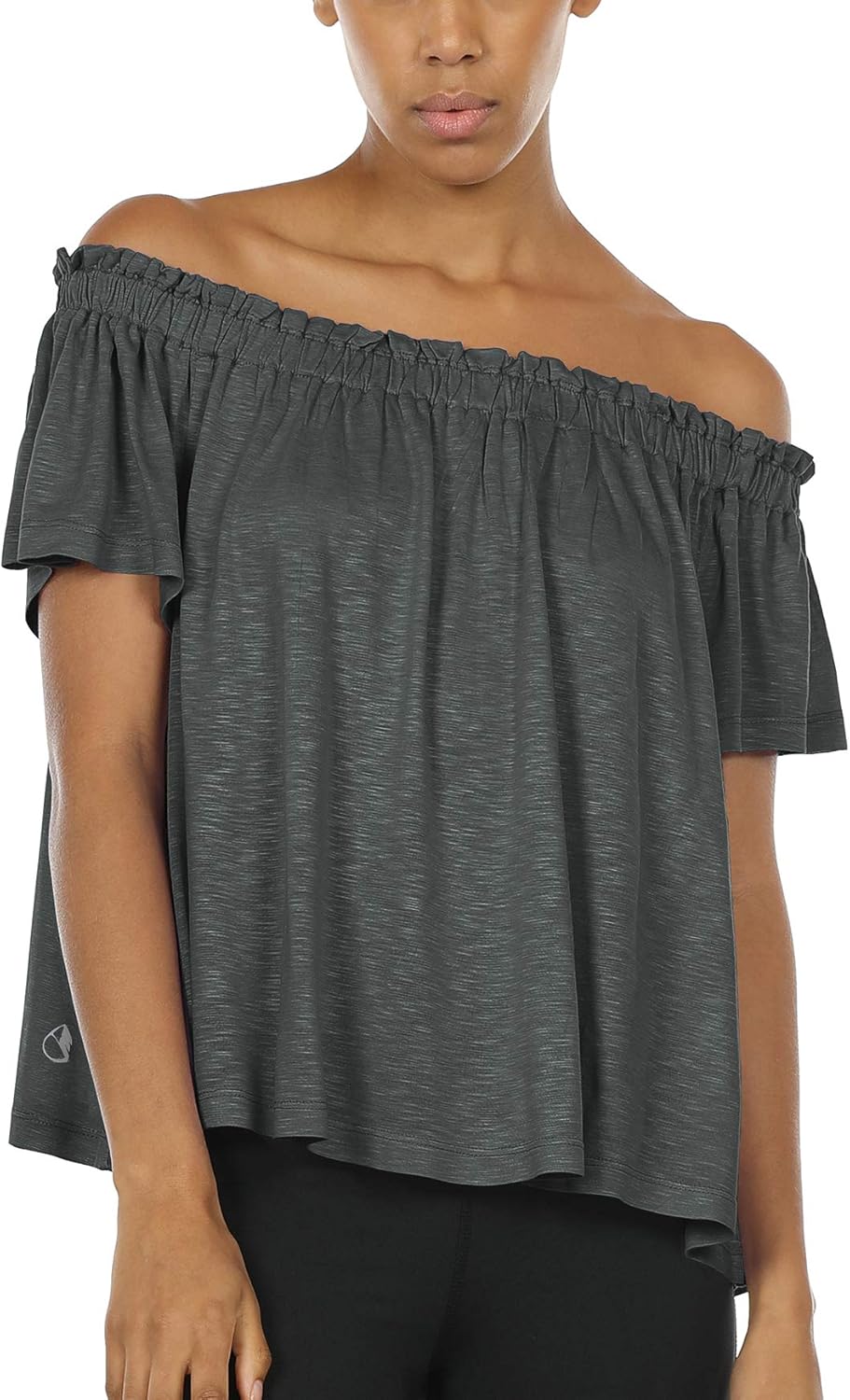 icyzone Off The Shoulder Tops Women - Short Sleeve Sexy Shirts Casual ...