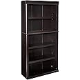 Amazon.com: Sauder 5 Shelf Split Bookcase, Jamocha Wood finish : Home ...