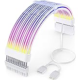 Amazon.com: Sirlyr RGB PSU Cable Extension,ARGB PC Power Supply Cable ...