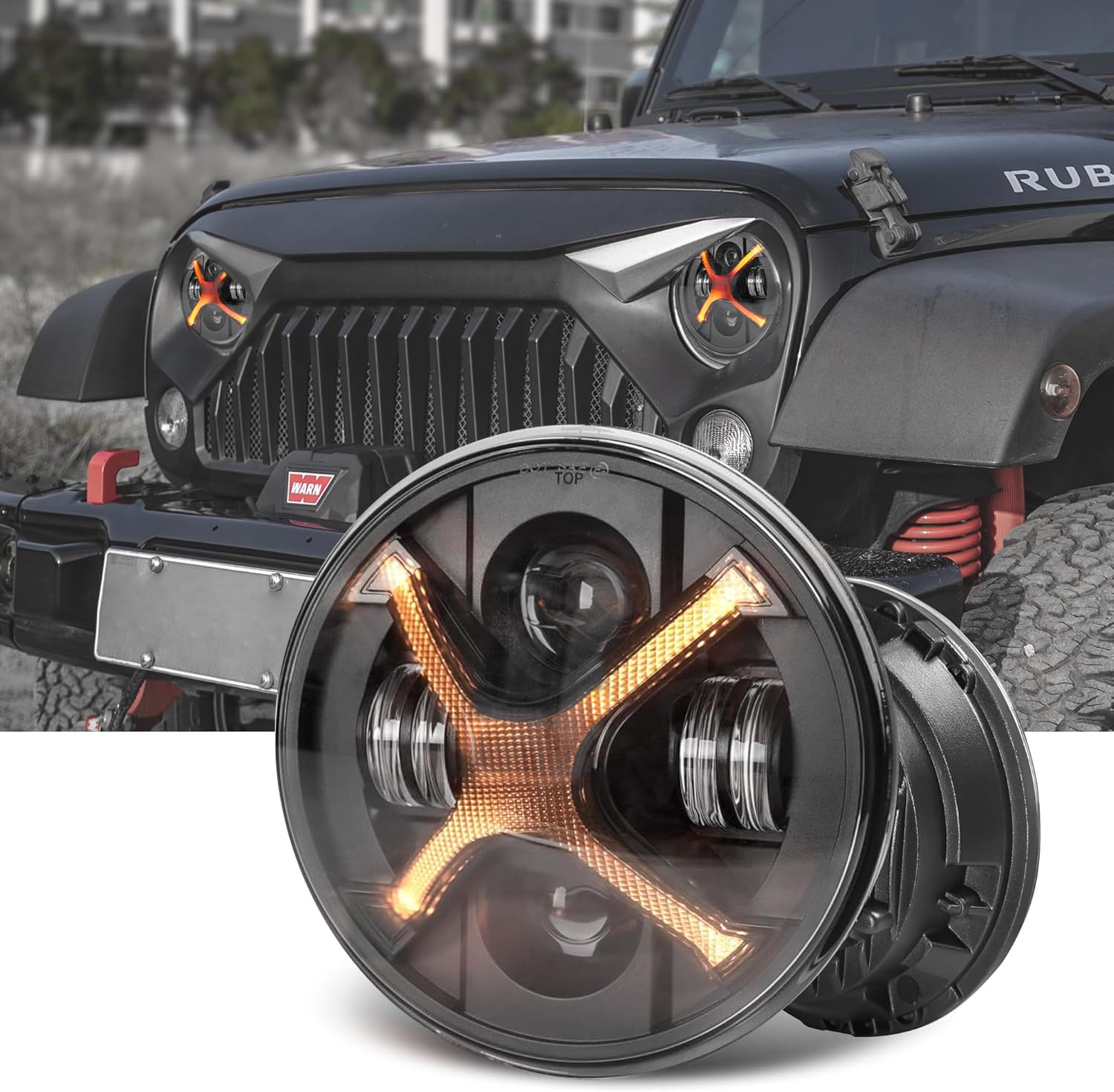 ONLY ONE HEADLIGHT OFFROAD GAMERS X-Style 7 Inch LED Headlights with Hi ...