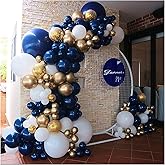 Amazon.com: 145Pcs Royal Blue and Gold Balloons, Graduation Decorations Class of 2024 Navy Blue ...