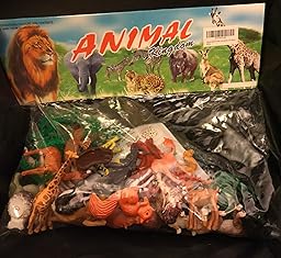 Amazon.com: Animals Figure,54 Piece Mini Jungle Animals Toys Set ...