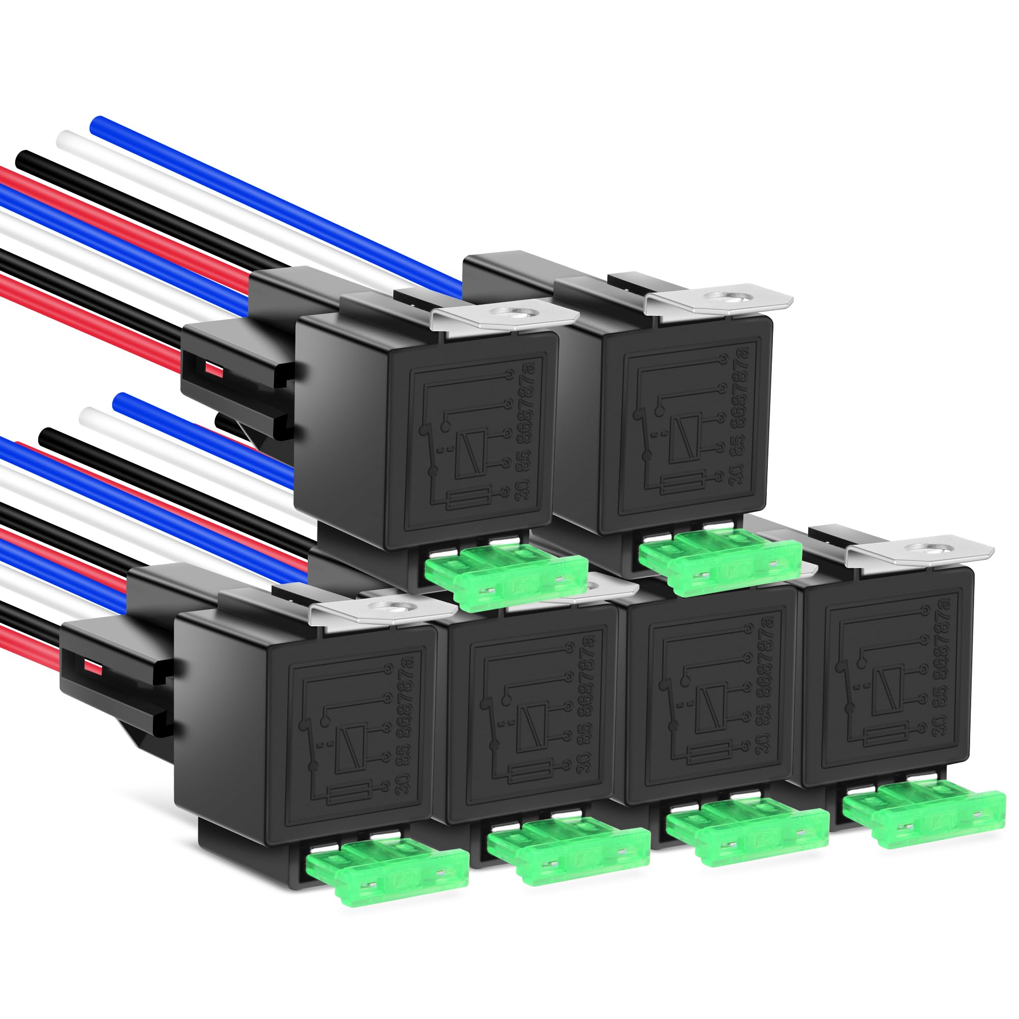 Mua MNJ Motor Car Relay Harness 12V 30A 5 Pin SPST 14AWG Harness ...