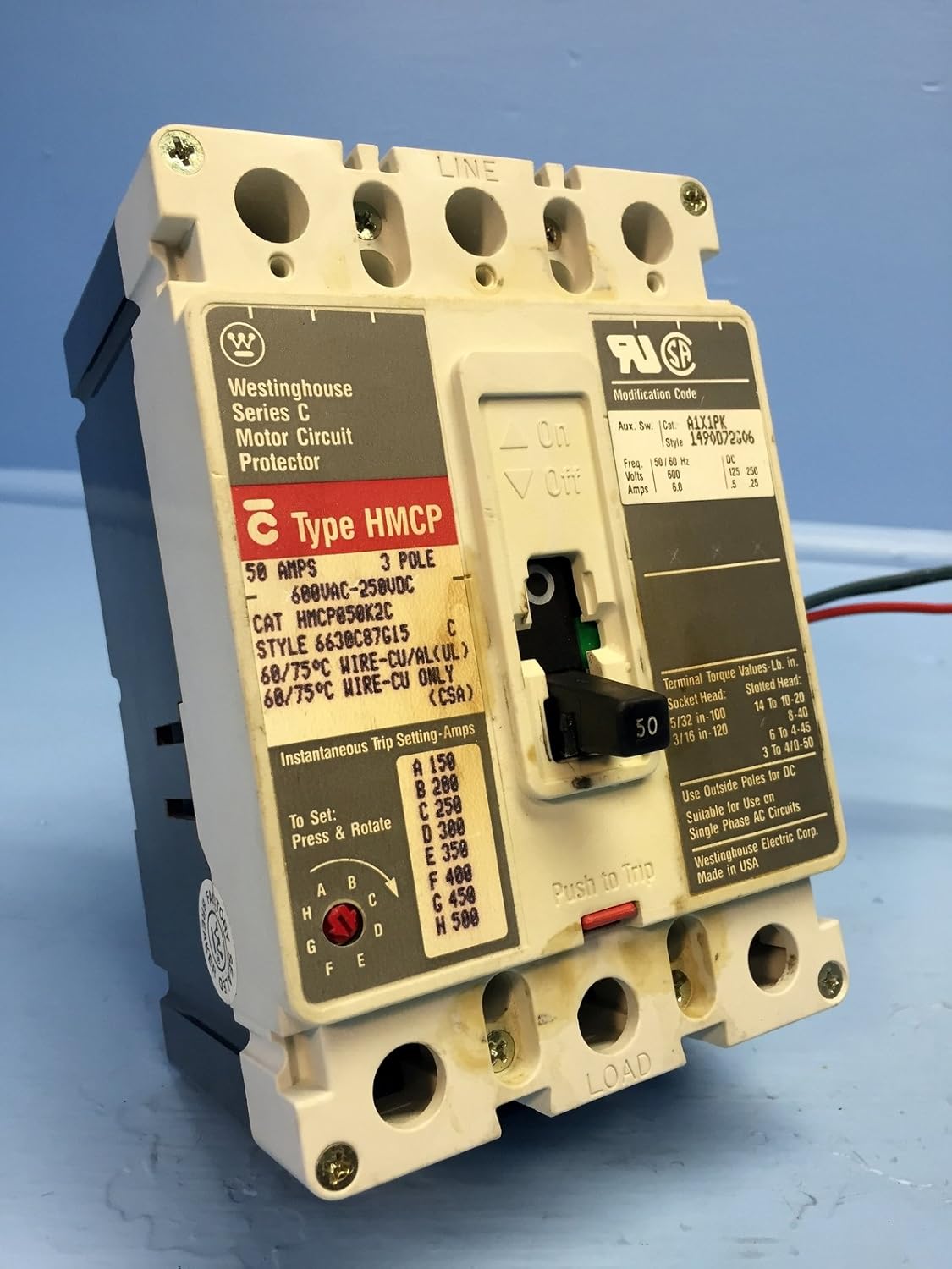 Cutler Hammer HMCP050K2C Circuit Breaker: Amazon.com: Industrial ...