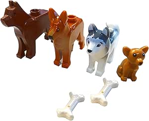 LEGO Juego de Perro Cuatro Perros Diferentes con Huesos: Amazon.com.mx ...
