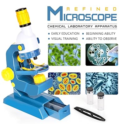 EP EXERCISE N PLAY Microscope Set, Beginner Education STEM Kit, LED ...