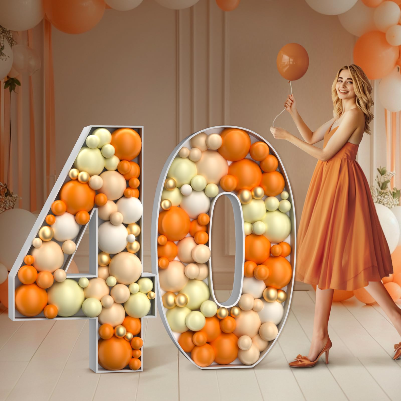 Mosaic Numbers for Balloons 4FT: Large 40th Birthday Decorations ...