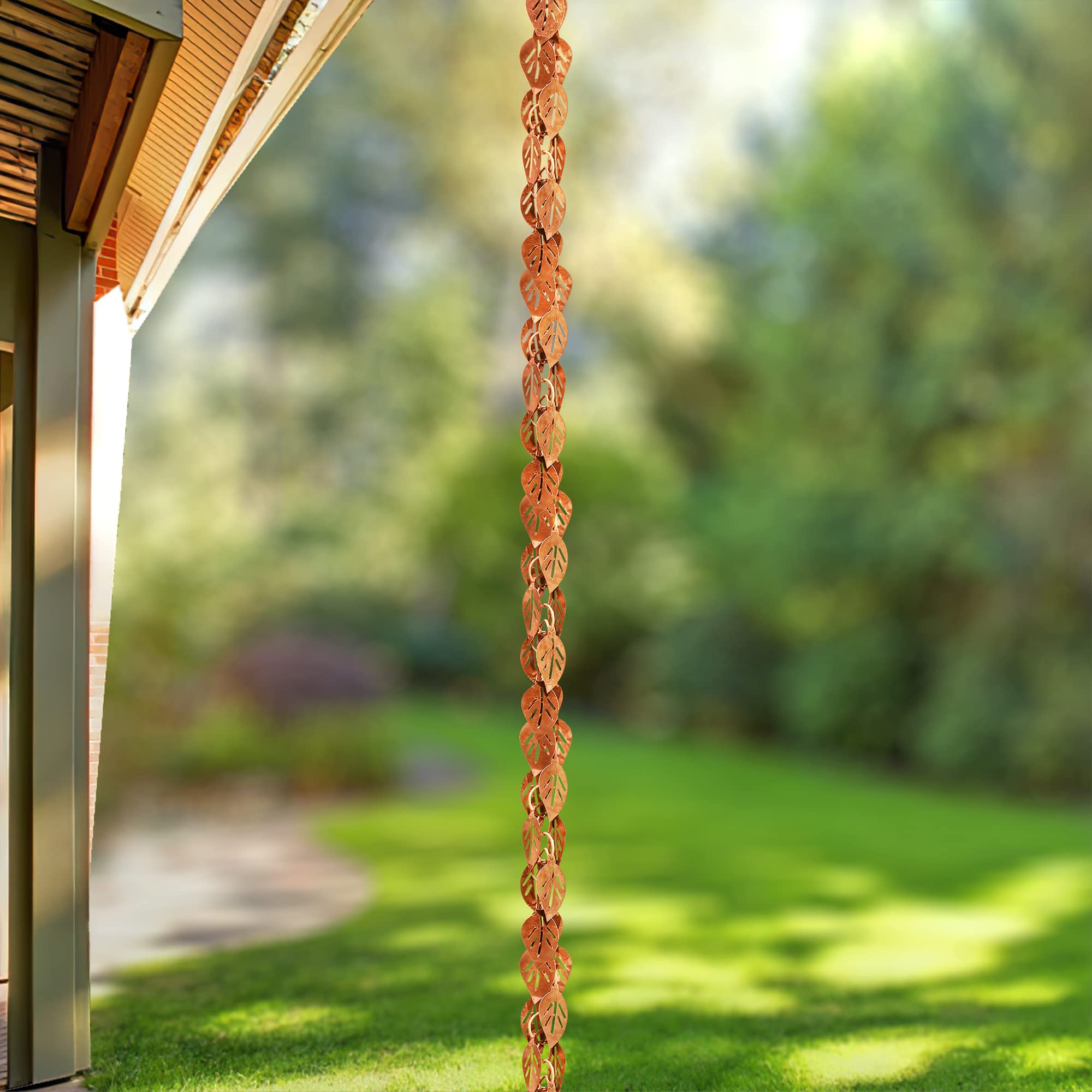 Mua Monarch Rain Chains 10006 Pure Copper Cascading Leaves, 8-1/2 Feet ...