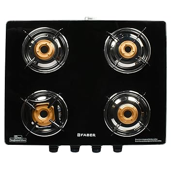 Buy Faber Gas Stove 4 Burner Glass Cooktop (Jumbo 4BB SS) Manual ...