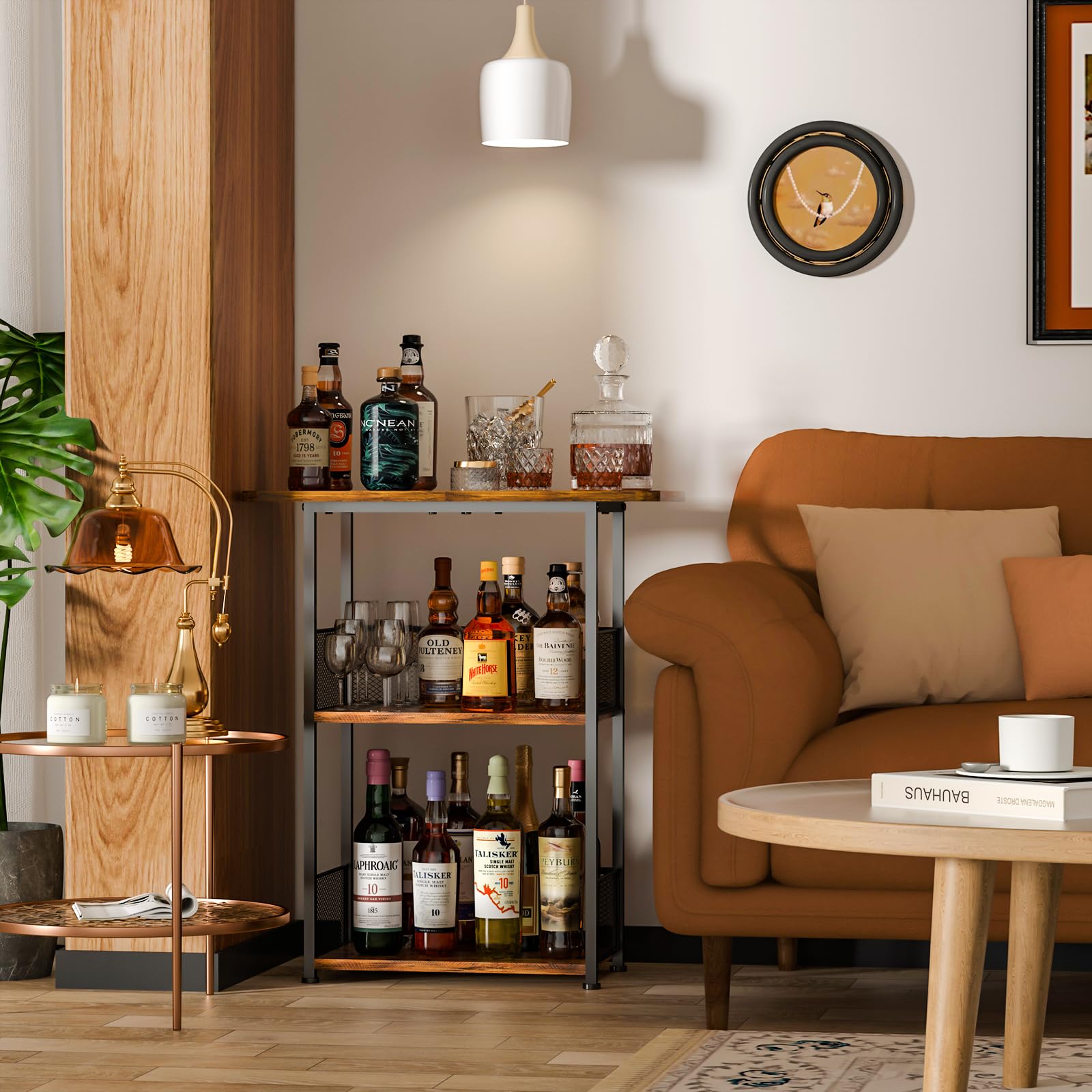 Mua Eyteenokk Floor Standing Freestanding Whiskey Rack: 3 Tier Wine ...