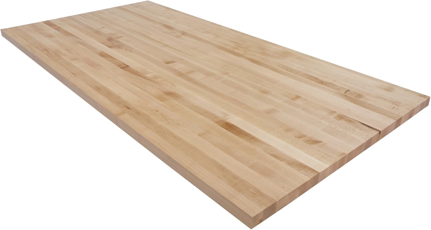 Amazon.com: Wood Welded Maple Butcher Block Island Top (84" x 36" x 1-1 ...