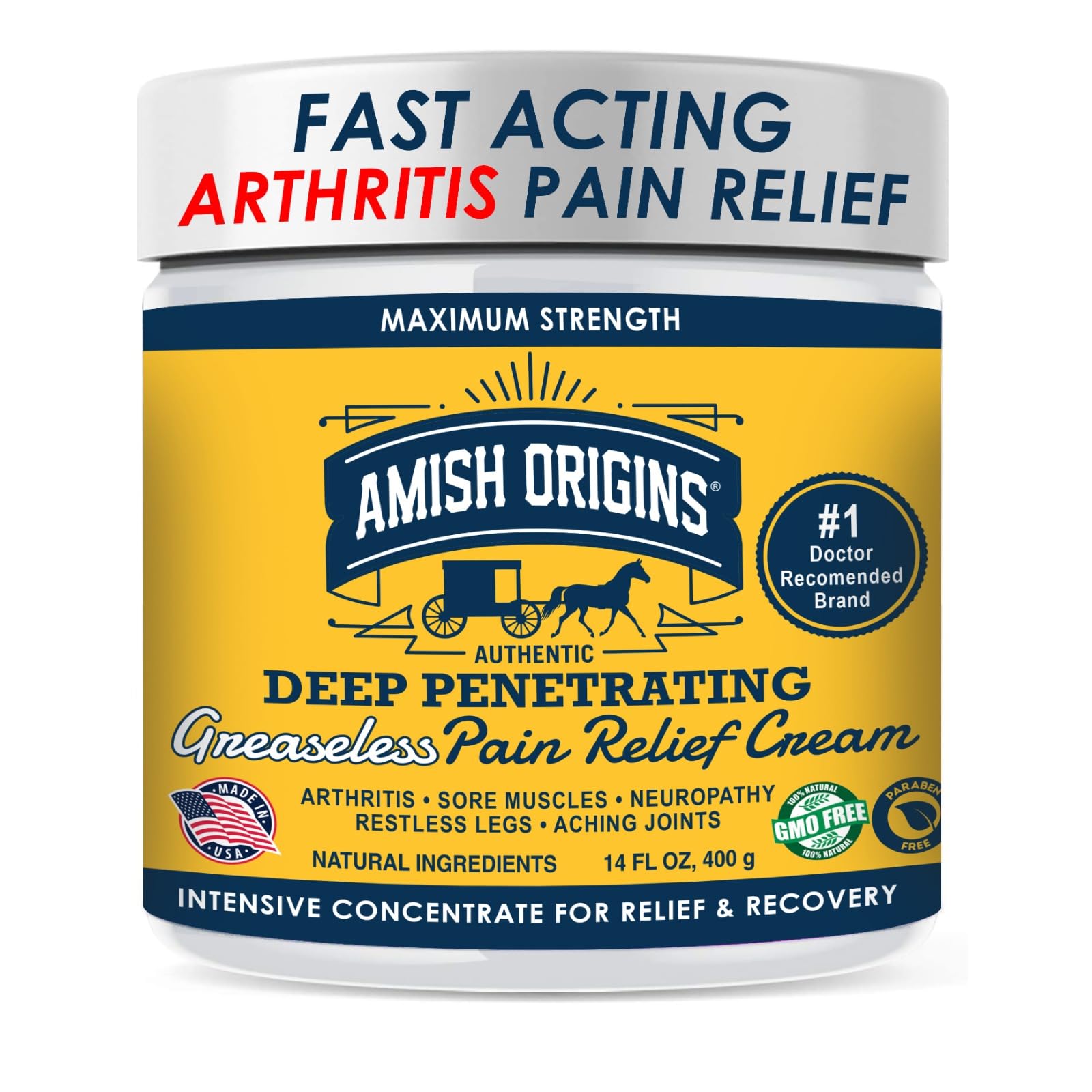 Mua Amish Origins Arthritis Pain Relief Cream - 14 oz - Maximum ...