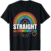Amazon.com: LGBTQ Gay Lesbian Funny Straight Unfortunately Pride ...