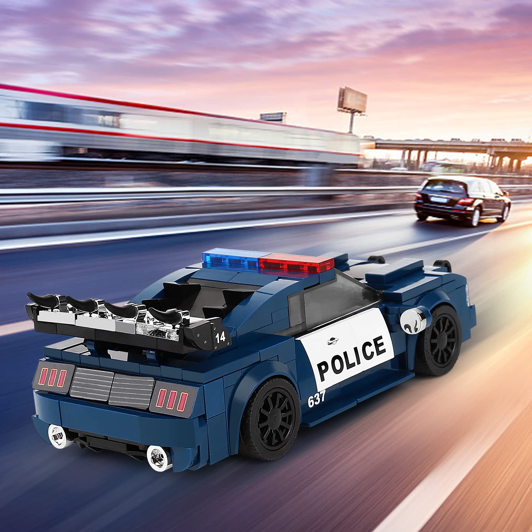 Mua Mould King 27002 Mini Barricade Police car Building Kits, MOC ...