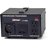 Amazon.com: LiteFuze LT-1500 1500 Watt Voltage Converter Transformer - Step Up/Down - 110V/220V ...