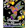 Animal By Flower Coloring Book: A Collection Of Animals Made Of ...