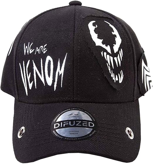 Marvel Venom Baseball Cap Crunge Varsity Patches Logo offiziell Schwarz ...