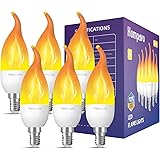 LED Flame Effect Light Bulb, 3 Modes Flame Light Bulbs, E12 Base Fire ...