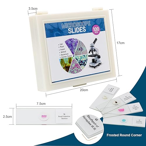 Microscope Slides For Kids 100 Prepared Microscope Slides Set - Plants ...