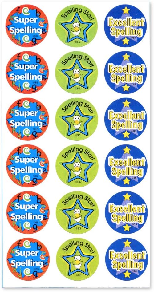 Sticker Solutions Super Spelling Reward Stickers (Pack of 54), DBS161 ...