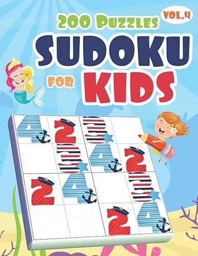 4x4 Sudoku for Kids Ages 4-8 & Kids Sudoku 6x6 | Very Easy Sudoku for ...