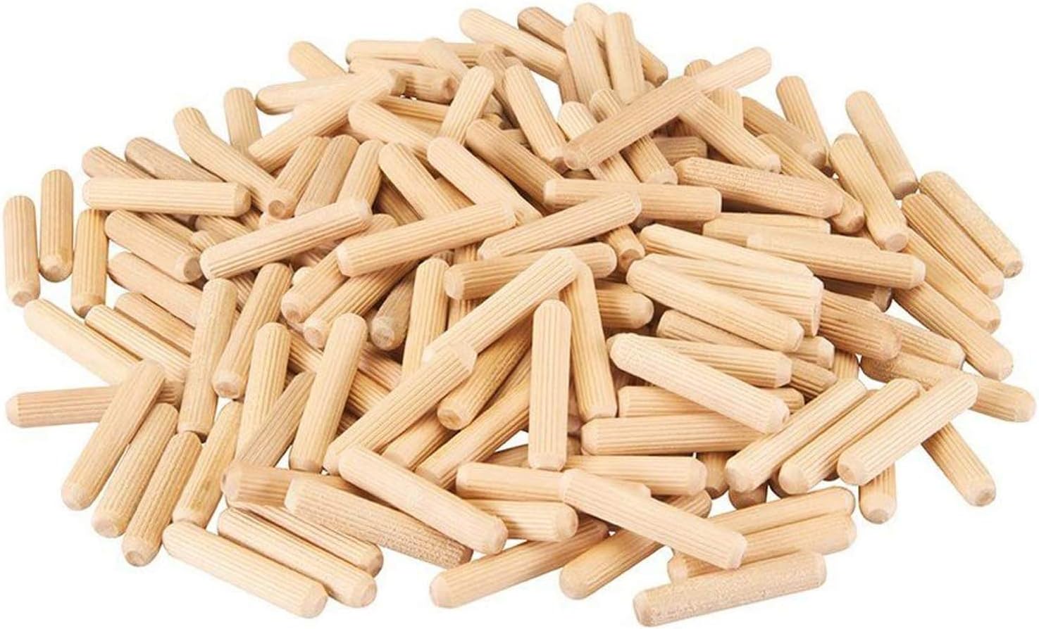 Wooden dowel set, 8 mm x 40 mm, corrugated wood dowels, pack of 500 ...