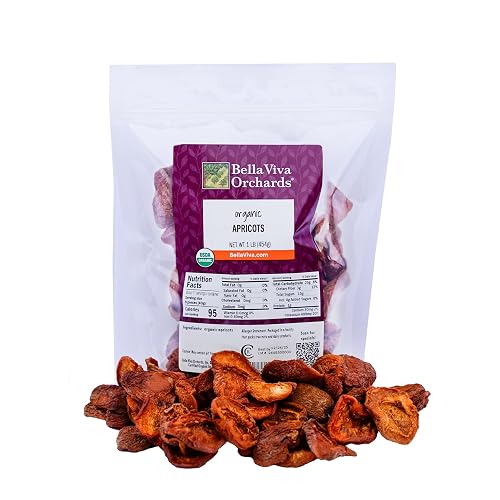Bella Viva Orchards Organic Dried California Apricots (1 lb) - No Sugar ...