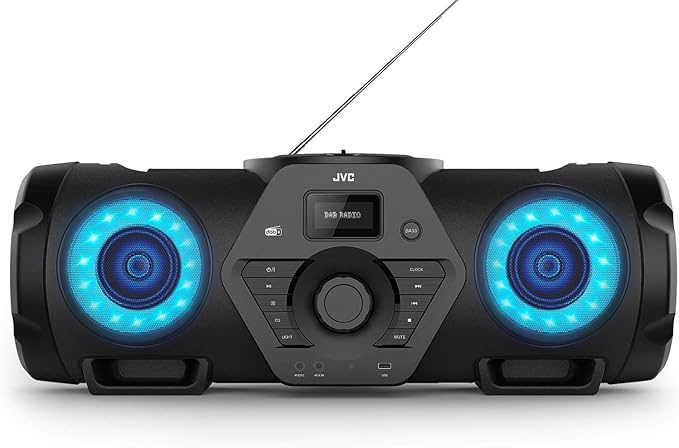 JVC Boomblaster RV-NB300DAB, 2 x 30 Watt, DAB+, UKW, Bluetooth, CD, USB ...