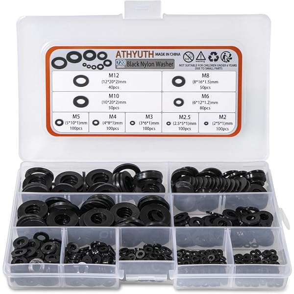 Vulcanised Washers 600-Piece Red Vulcanised Fibre Washer Set - Multiple ...