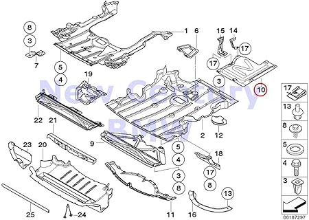 Amazon.com: BMW Genuine Mounting Parts Engine Compartment Center Front ...