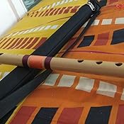 Punam Flutes C Natural Medium Bamboo Flute/Bansuri with Carry Case, 19 ...