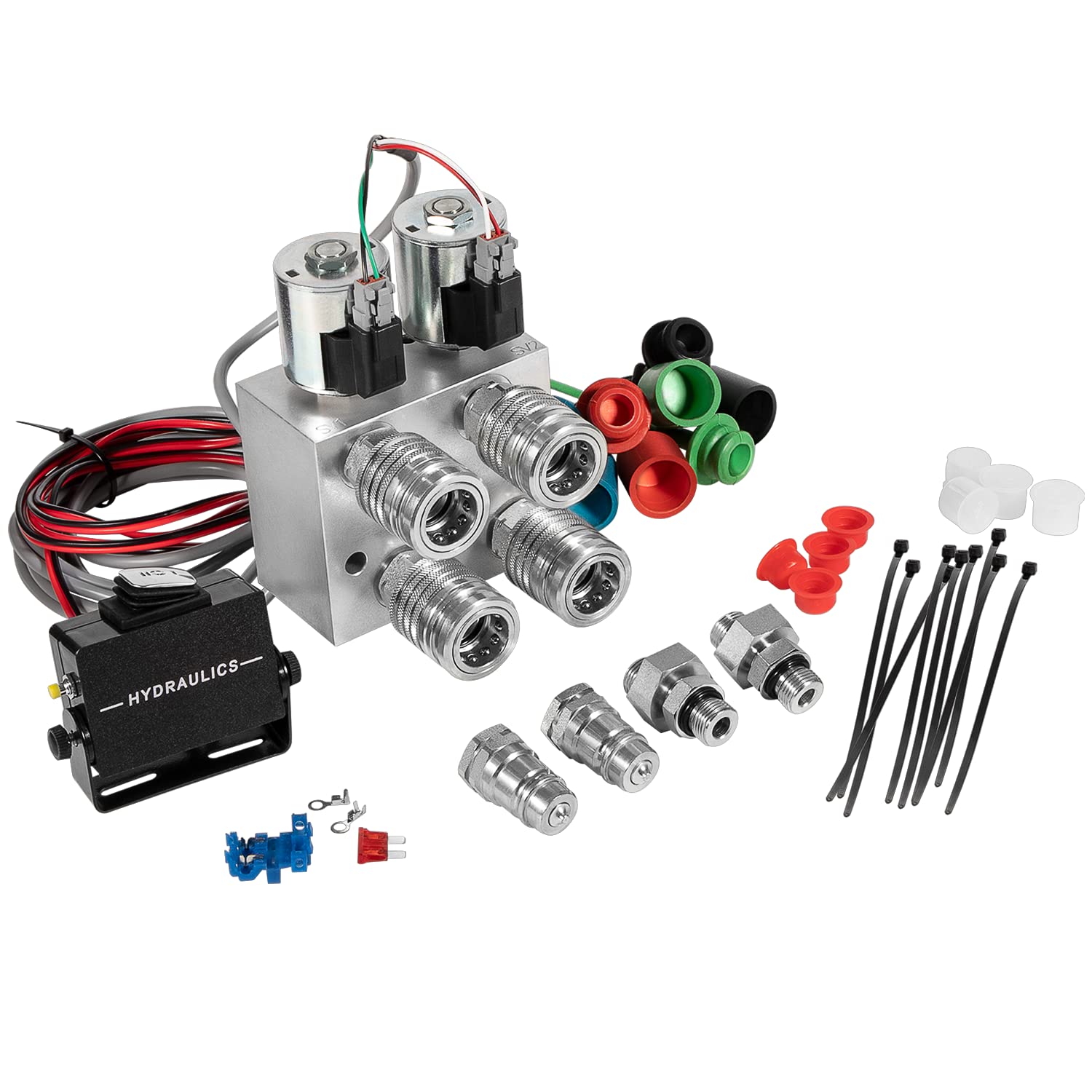 Hydraulic Multiplier SCV Splitter Diverter Manifold Valve Kit with ...