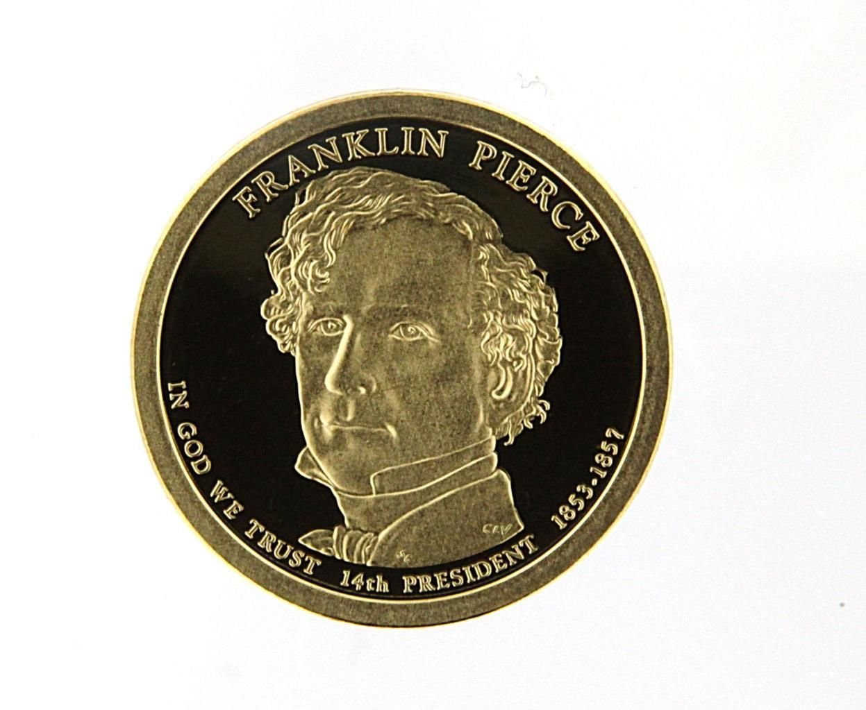 2010 S Presidential Golden Dollar FRANKLIN PIERCE PROOF Coin at Amazon ...
