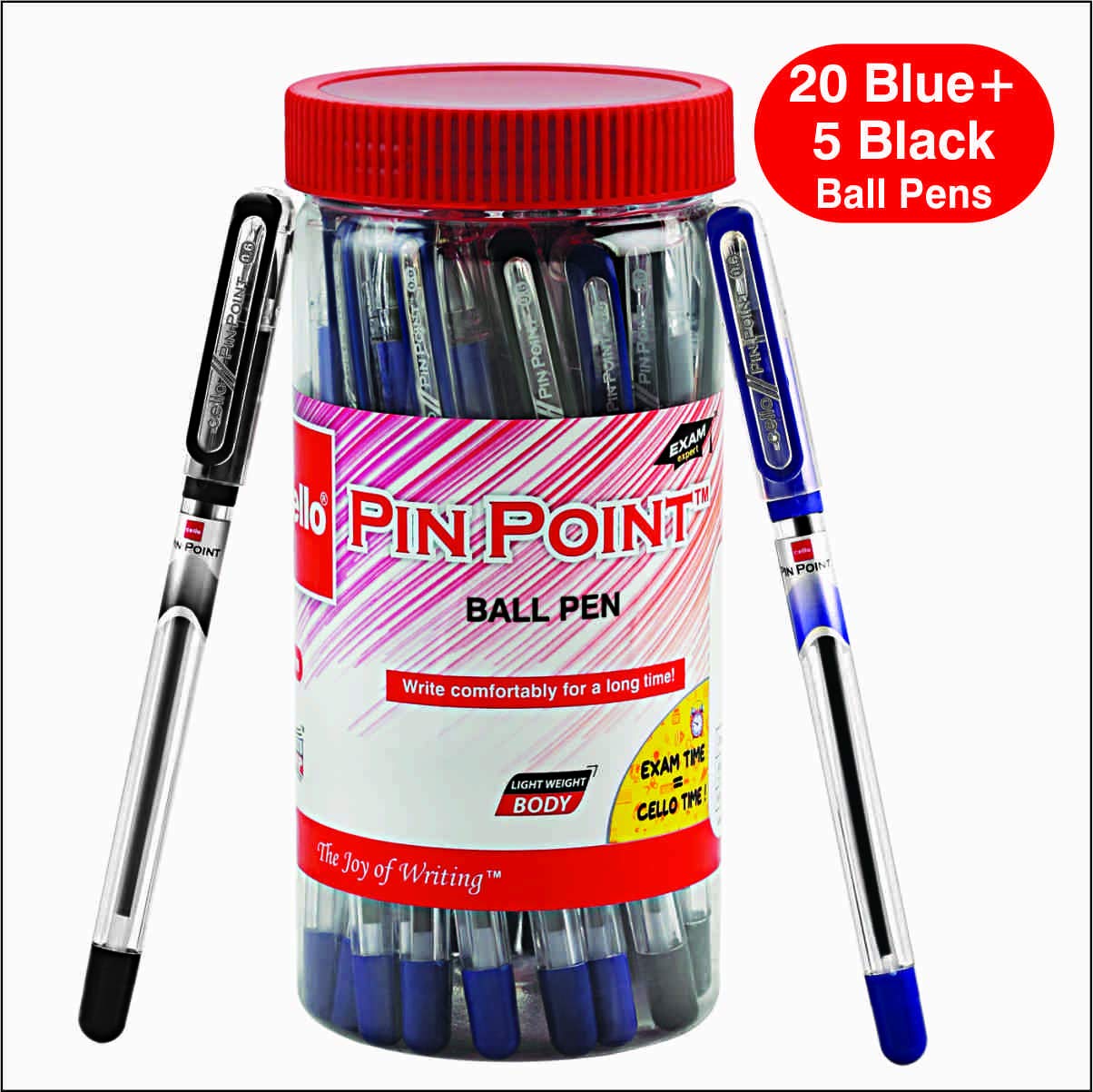42% Off : Cello Pinpoint Ballpen JAR 25pcs At Rs.146/- Only. [MRP - Rs ...