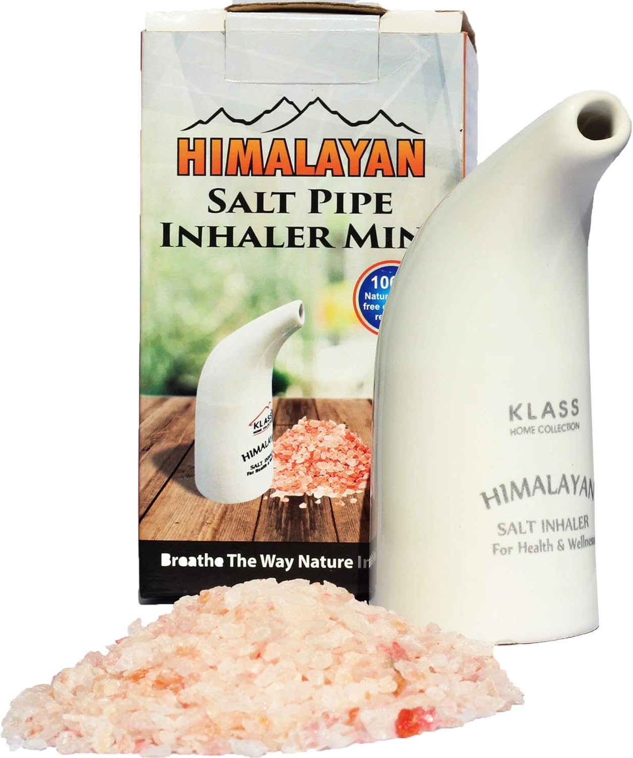 Giggi Mini Salt Pipe Inhaler/Himalayan Salt Inhaler Ceramic Salt Pipe ...