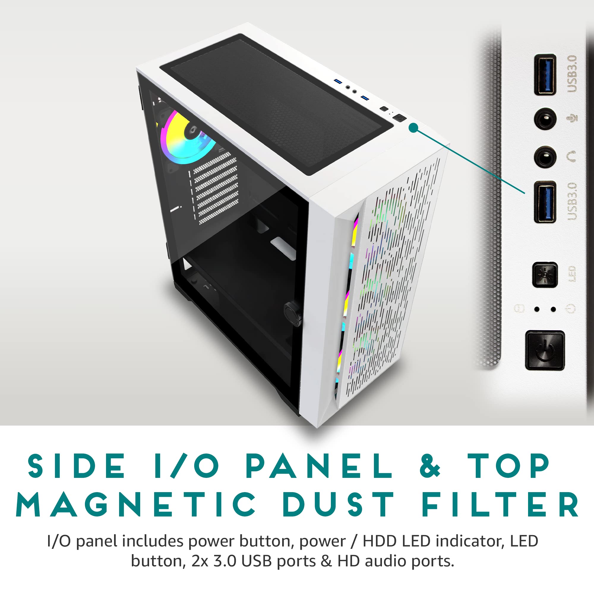 Mua Apevia Destiny-Flow-WH Destiny Flow Mid Tower Gaming PC Case w/ 4X ...