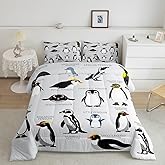 Amazon.com: Erosebridal Penguin Comforter Set Full Size for Kids Boys ...