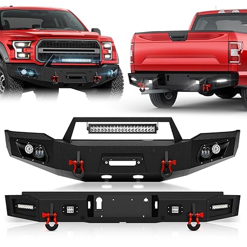 YZONA Pickup Truck Front & Rear Bumpers Compatible with 2018 2019 2020 ...