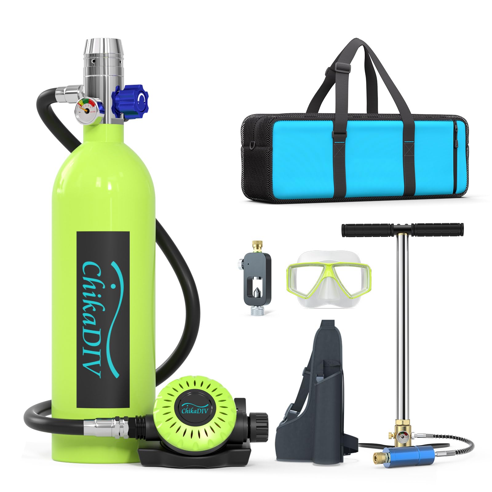 CHIKADIV Scuba Tank Diving Gear 1L Mini Scuba Tank Portable Lung Tank ...