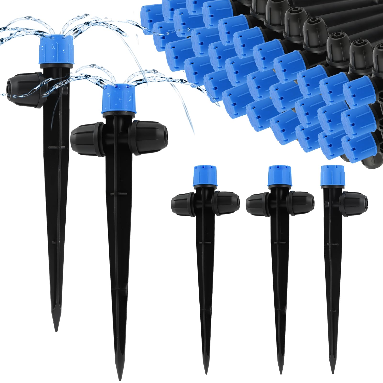Kalolary 35PCS Double-Head Drip Irrigation Emitters, Locked Drip ...
