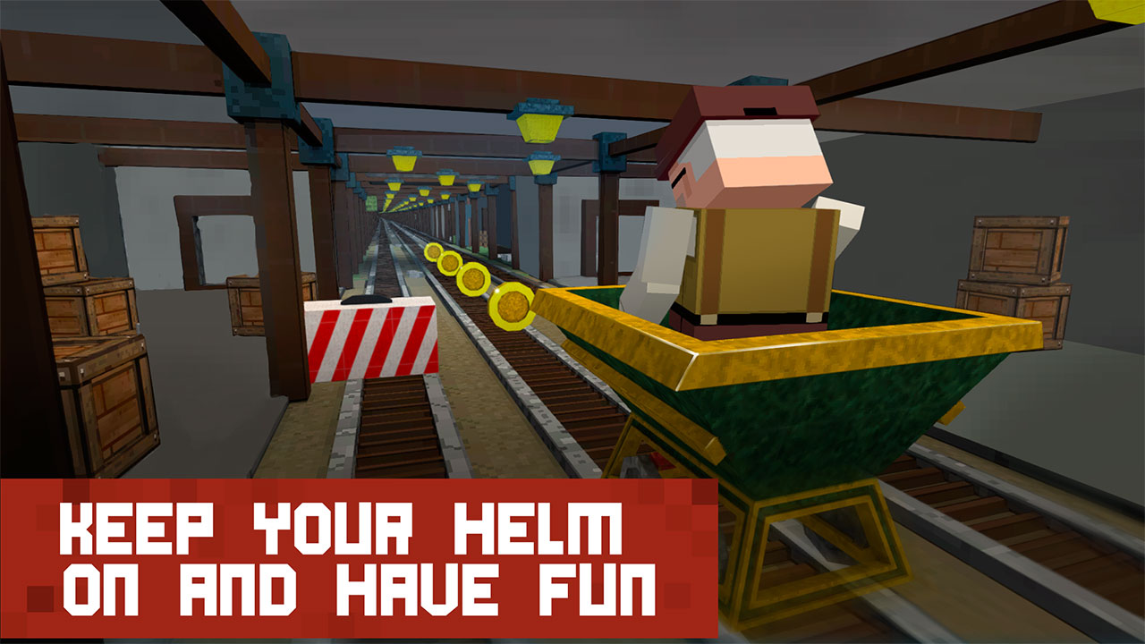 Mine Cart Racing Contest 3D: Pixel Man Karting Racer Underground ...