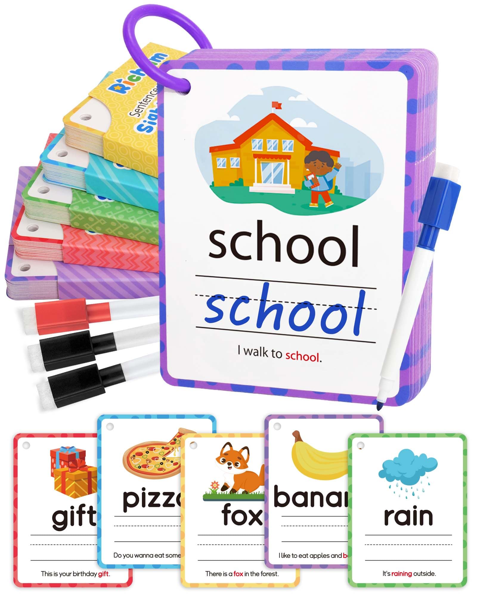 Mua Sight Words Kids Learning Flash Cards: 300 Dolch Sentence Build ...