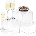 Amazon.com: Red Co. Crystal Clear Acrylic Cube Display Nesting Riser ...