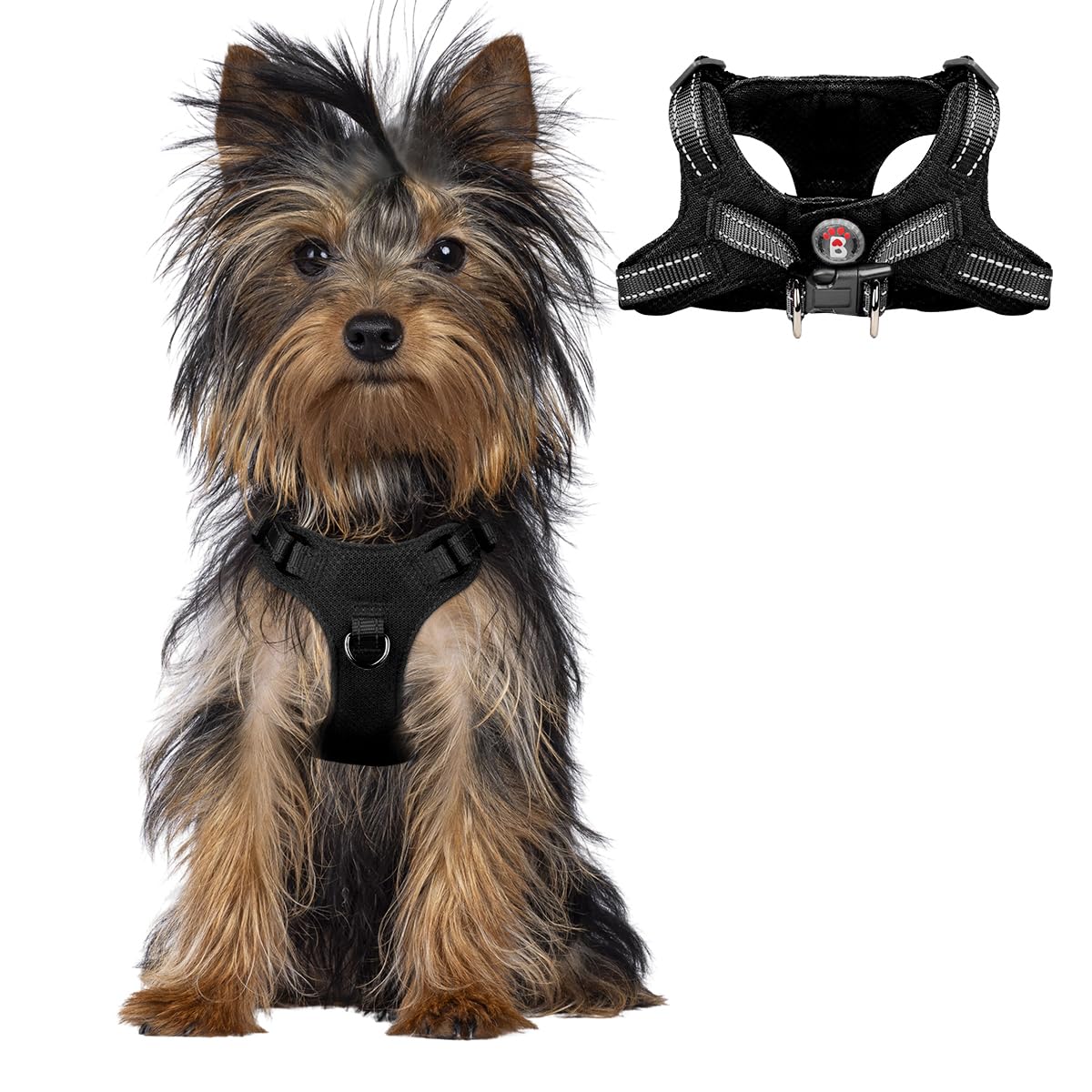 Dog Harness Step in Dog Vest Harness, Reflective Adjustable Puppy No ...